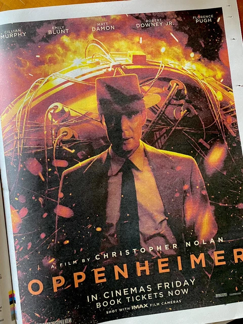 OPPENHEIMER MOVIE CILLIAN Murphy Chris Nolan Newspaper Ad Poster Advert 14x11” £7.29 - PicClick UK