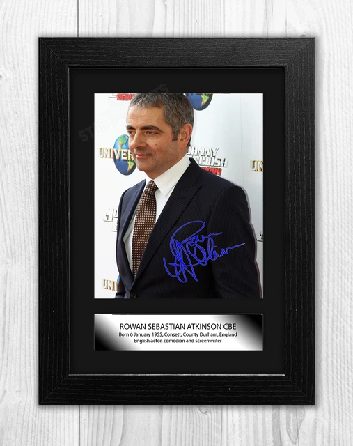 ROWAN ATKINSON (1) A4 signed mounted photograph picture poster. Choice ...