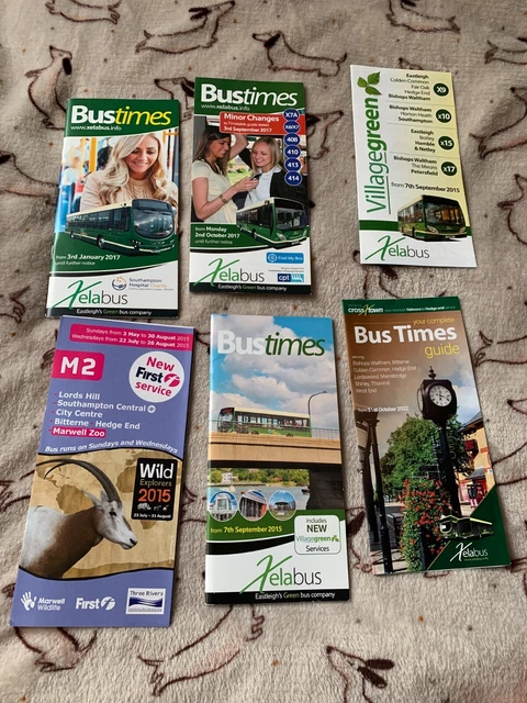 6 BUS TIMETABLES Of Xelabus/First Bus Eastleigh Area Hampshire 2015 ...