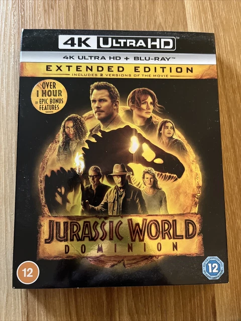 Jurassic World Dominion 4k Ultra Hd Blu Ray 2022 2 Discs Extended