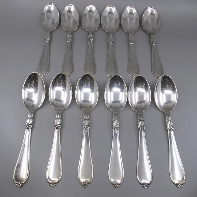 ALVA BY COHR Atla Silverplate 12 Tablespoon Set 7 3/4" Place Oval Soup ...