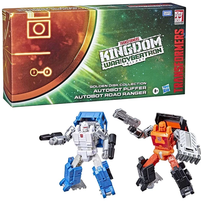 TRANSFORMERS WFC KINGDOM: Golden Disk Puffer & Road Ranger Action ...