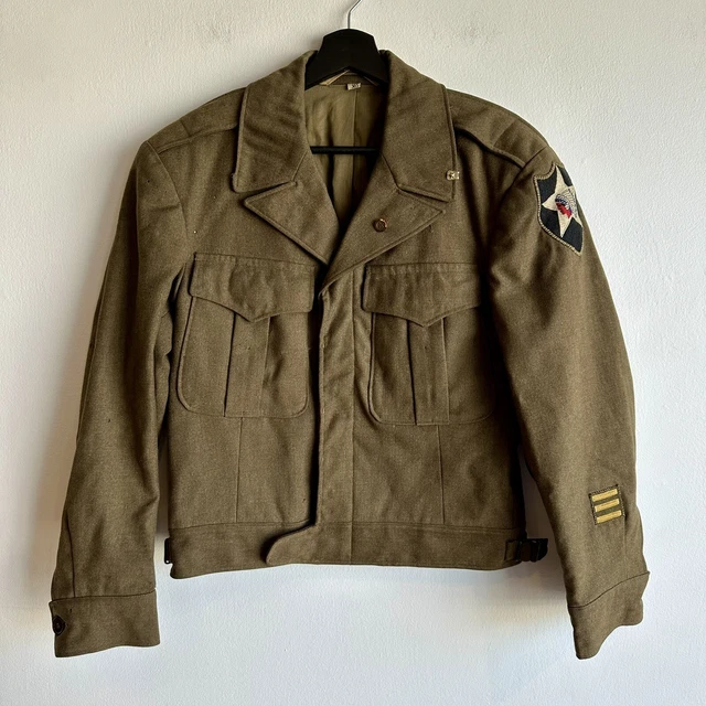 WWII US ARMY Ike Jacket English Made 2nd Infantry Division Patch £281. ...