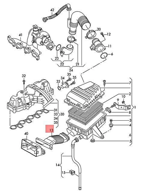 OEM AUDI SEAT VW A1 Ibiza ST Polo Derby Vento-IND Air Guide 6R0129618E ...