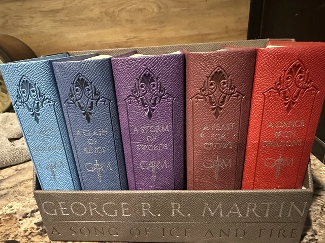 GEORGE R. R. Martin A Song Of Fire & Ice Leather Cloth Book Set $44.97 ...