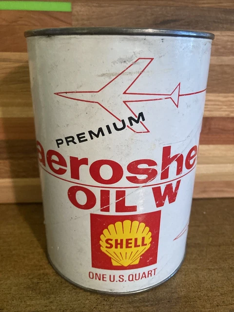 VINTAGE AVIATION SHELL Aeroshell Airplane Oil W Grade 100 Full ...