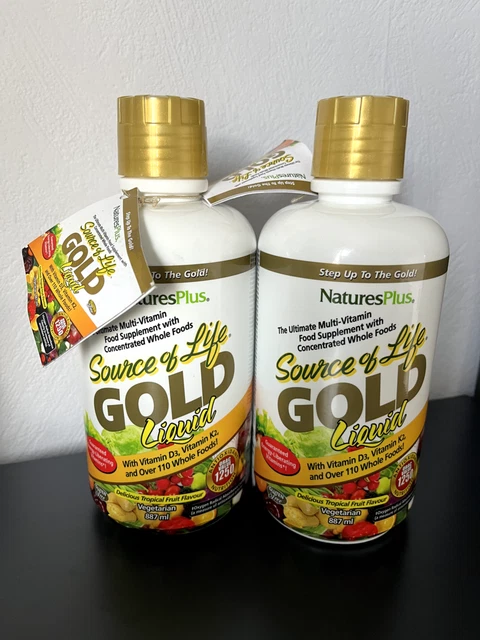 NATURE'S PLUS SOURCE of Life Gold Liquid Premium Vitamins Amino Acids ...