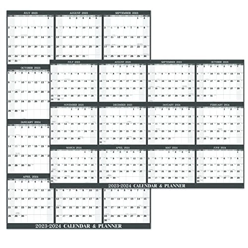 DRY ERASE CALENDAR 2023-2024 - July 2023 - June 2024, Academic Yearly ...