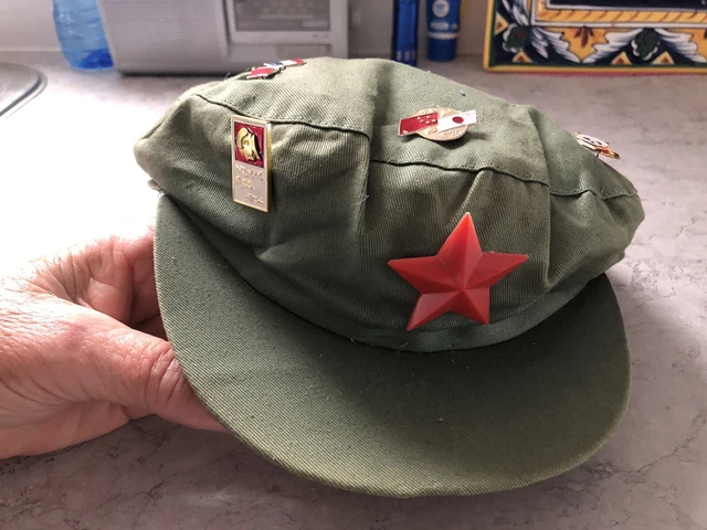 VINTAGE 1960'S CHINESE Cap With 9 Badges $25.00 - PicClick AU