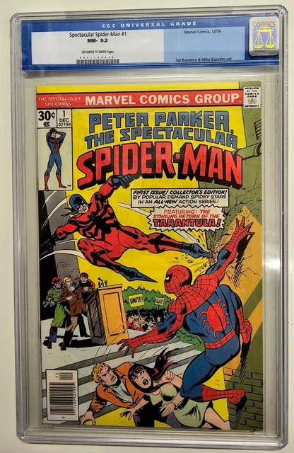 BRONZE AGE MARVEL Comics Spectacular Spiderman Key Issue 1 CGC 9.2 NM ...