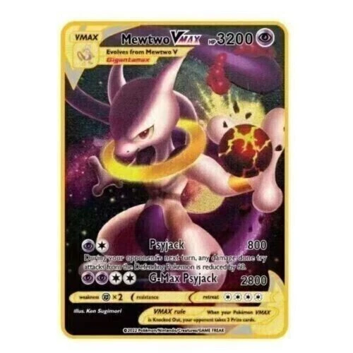 NUOVE CARTE POKEMON Mewtwo VMAX TCG Carta Pokémon Metallo 3200 HP ...