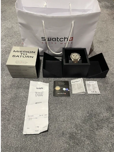 SWATCH X OMEGA Mission To Saturn - SO33T100 EUR 351,18 - PicClick IT