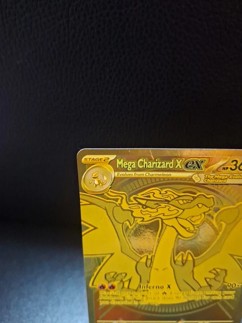 POKEMON PHANTASMAL FLAMES Mega Charizard X EX Hyper Rare Gold 130/94 NM ...