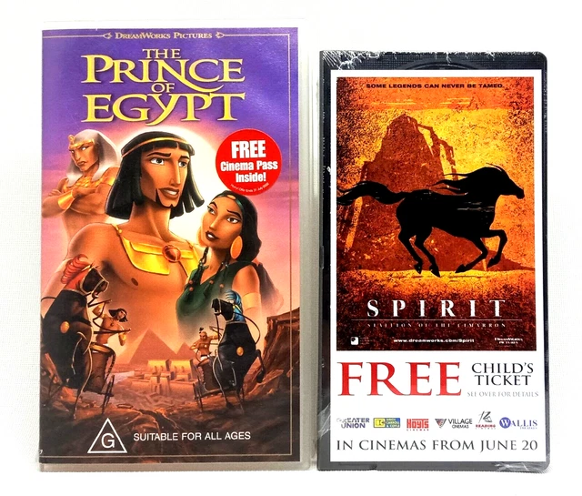 THE PRINCE OF Egypt 1999 VHS PAL Factory SEALED with RARE Free Cinema Pass Promo $20.00 ...