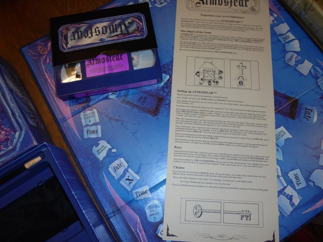 RARE RETRO 90S Atmosfear The Gatekeeper VHS Video Board Game 100% ...