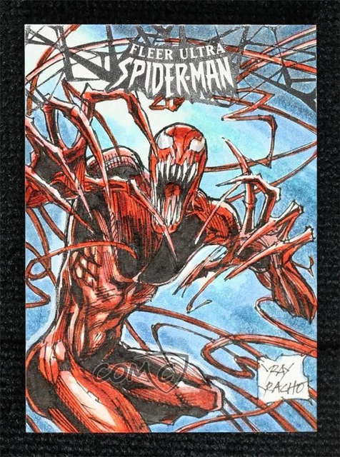 2017 FLEER ULTRA Marvel Spider-Man Sketch Cards 1/1 Raymundo Racho Auto ...