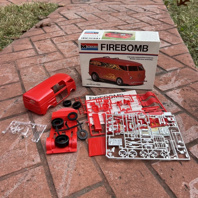 VINTAGE MONOGRAM VW Van Fire Bomb Mid Engine Drag Show Rod 1/24 $100.00 ...