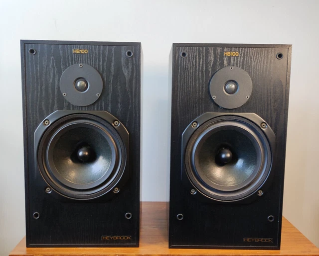 HEYBROOK HB100 HIFI Speakers Vintage 8" Woofer 100W Mint with Covers ...