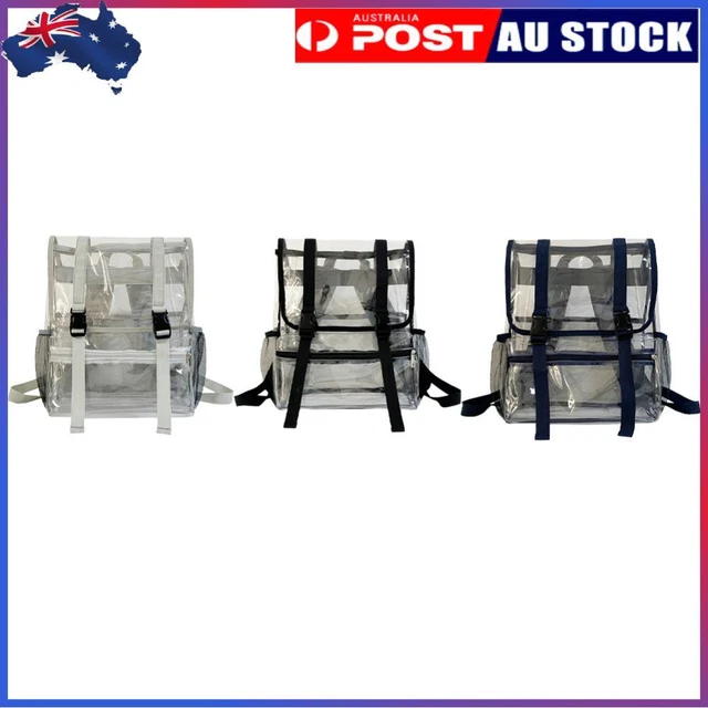 TRANSPARENT PVC LAPTOP Backpack Waterproof Casual Book Bags Simple for ...