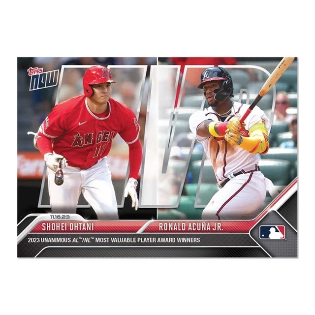 2023 TOPPS NOW OS-18 Shohei Ohtani Ronald Acuna Jr. SP MVP PREVENDITA ...