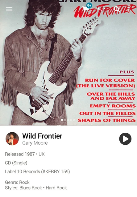 Gary Moore ~ Wild Frontier Pistes Inédites Cds 1987 Hi Tech Aor Rock