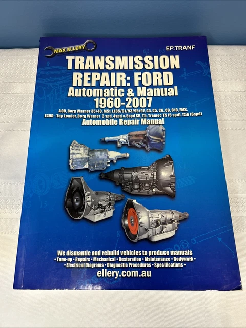 MAX ELLERY TRANSMISSION Repair Book Ford 1960 To 2007 Automatic And ...