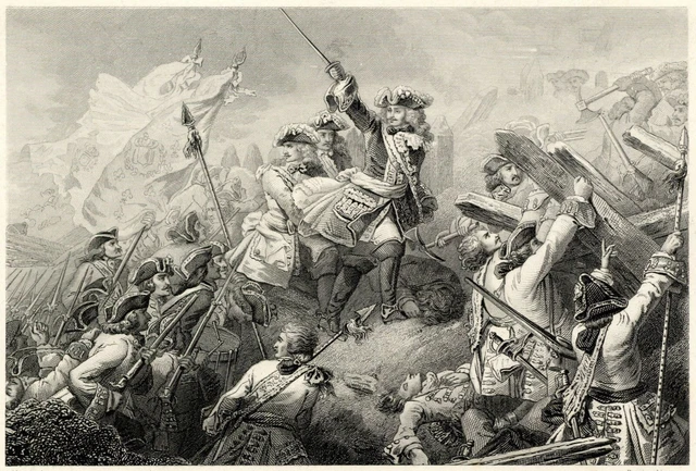 BATTLE OF DENAIN War of the Spanish Succession - original 19th century ...