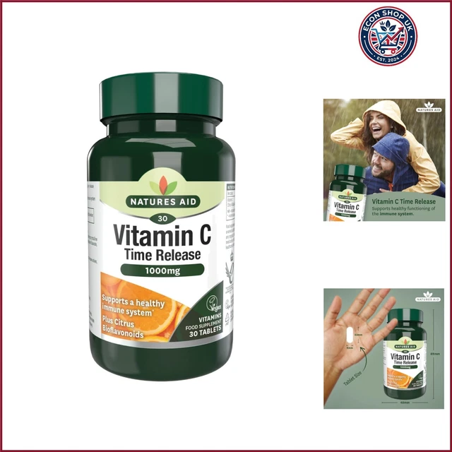 ANTIOXIDANT VITAMIN C 1000mg Time Release – Non-GMO, 30 Tablets for ...