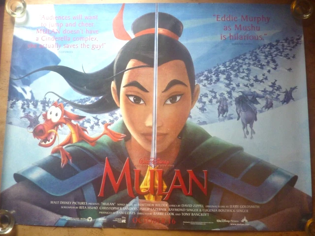 MULAN - ORIGINAL UK Cinema Quad Poster - Walt Disney - 1998 £73.52 ...