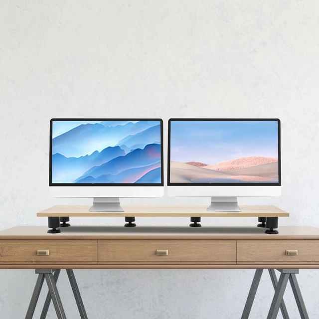 42 INCH LARGE Dual Monitor Riser, Extra Long Monitor Stand Riser Wide ...