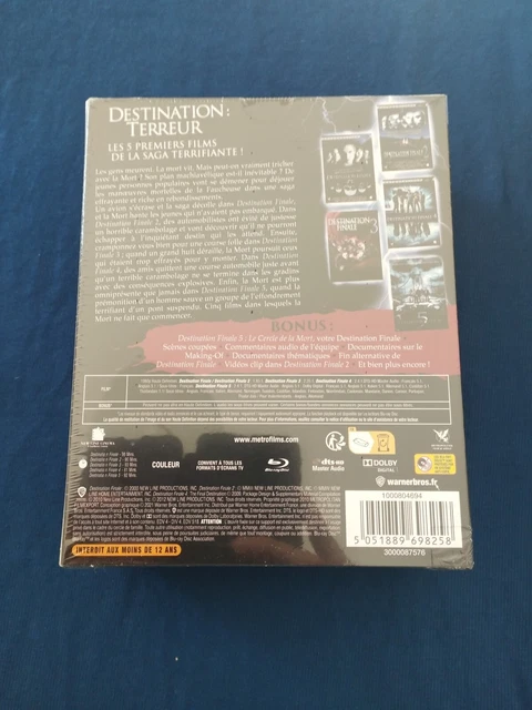 COFFRET BLU-RAY INTÉGRALE Les 5 Films Destination Finale Neuf sous blister EUR 39,85 - PicClick FR
