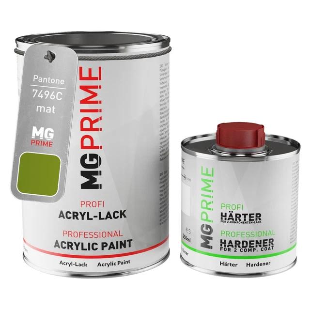 PANTONE 7496C GREEN mat peinture acrylique 1,5 Litres 1500 ml ...