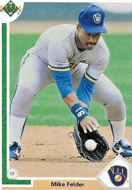 MIKE FELDER MILWAUKEE Brewers Outfield 1991 pont supérieur # 395 10 ans ...