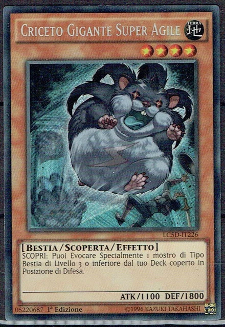 CARTA YU-GI-HO LC5D Criceto Gigante Super Agile It226 Rara Segreta 1 ...