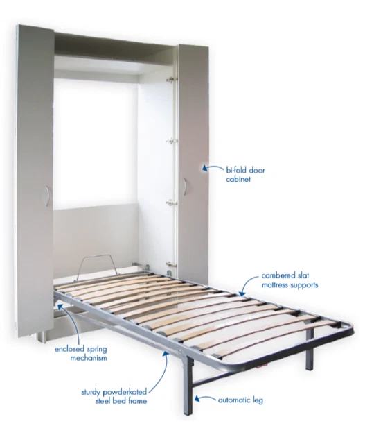 SINGLE WALL BED - Horizontal - Drop-Down - Pardo - Murphy Bed - Space ...