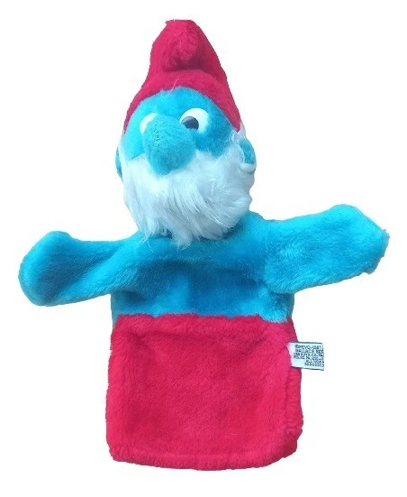 SMURFS PAPA SMURF Soft Hand Puppet ~ Vintage PEYO Schleich Wallace ...