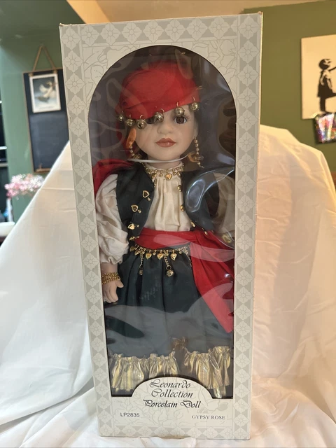 VINTAGE BOXED THE Leonardo Collection, Gypsy Rose Porcelain Doll LP2835 ...