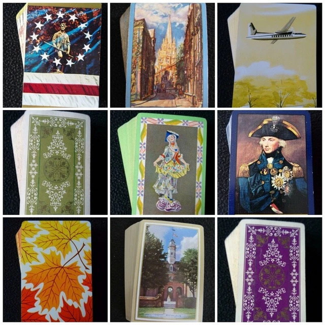 VINTAGE PLAYING CARDS 1950s Pack Deck Various Design Backs 50s B £5.00 ...