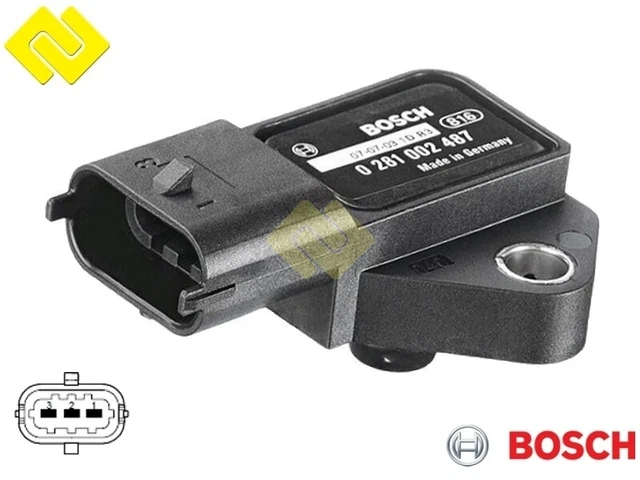 BOSCH 0281002487, CARTE CAPTEUR DE PRESSION DU COLLECTEUR D'ADMISSION ...