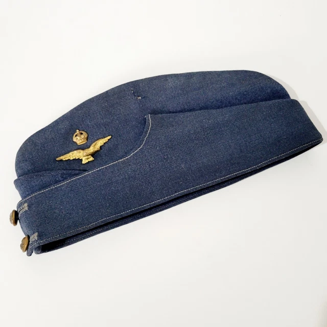 WW2 RAF OFFICERS Side Cap British Army Field Service Hat Uniform Wwii ...