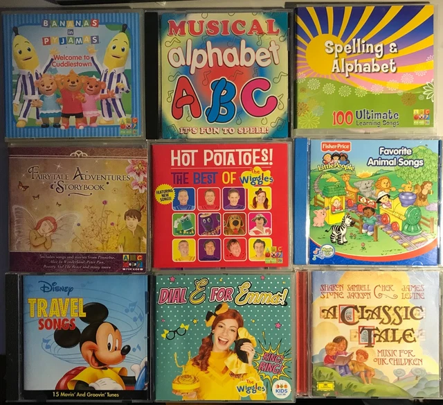 BULK KIDS LEARNING Songs CD The Wiggles Animal Alphabet Spelling ABC ...