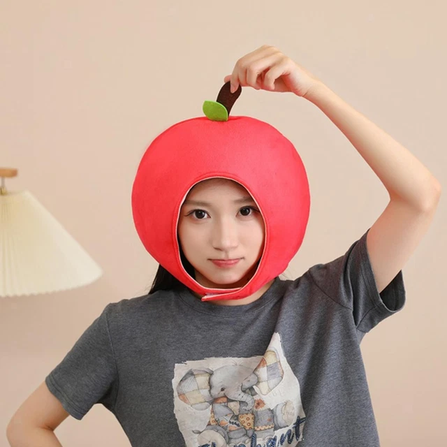 CUTE PLUSH HAT Apple Funny Warm Head Cover Decorative Photo Prop for ...