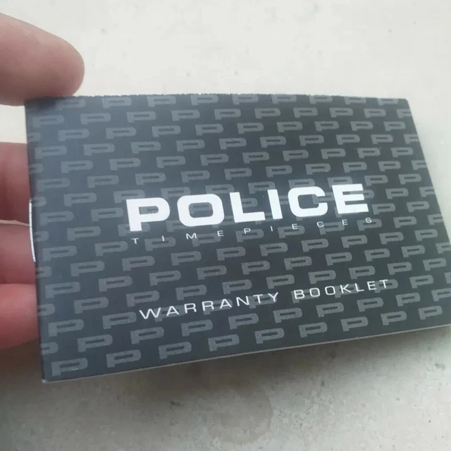 GENUINE POLICE WATCH Warranty Booklet £0.99 - PicClick UK