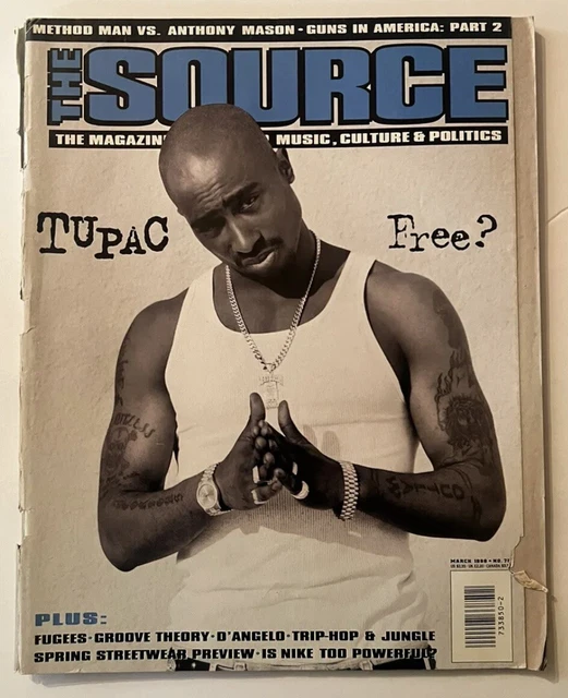 1996 TUPAC SHAKUR The Source Iconic Magazine Cover “Tupac Free?” March ...