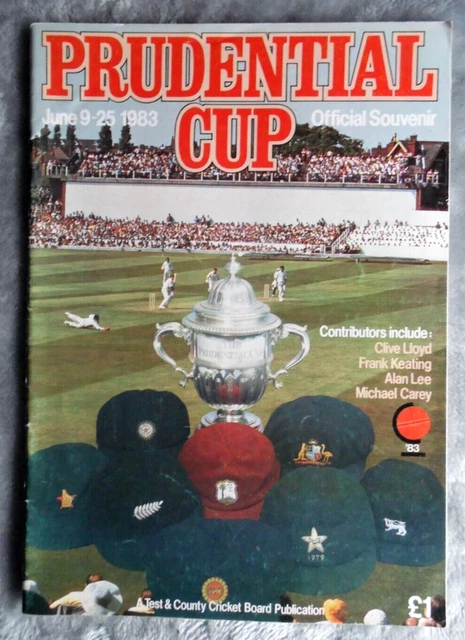 VINTAGE, 9TH-25TH JUNE 1983 Prudential Cup Cricket Tournament, Official ...