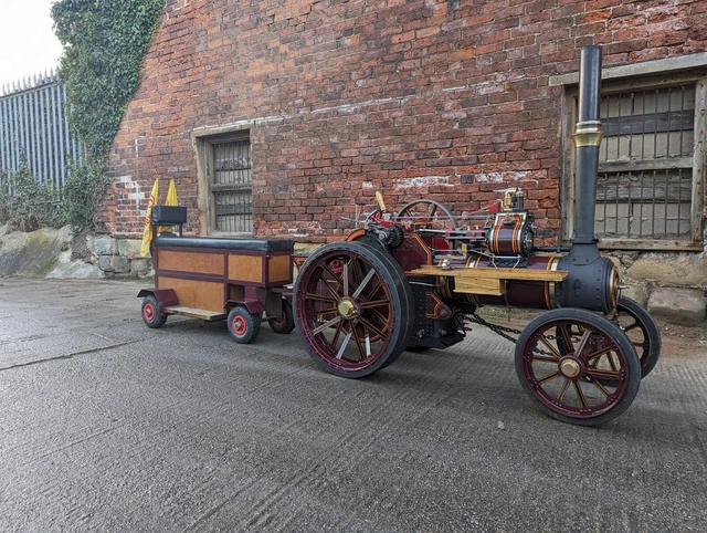 4& BURRELL SINGLE Crank Compound Agricultural Live Steam Traction ...