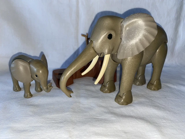 PLAYMOBIL ÉLÉPHANT ET Son Petit Rocher Zoo 3634 Vintage Cirque Savane ...