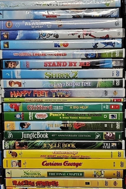 WHOLESALE LOT 100+ DVDs Kids & Family Children's Baby Pixar Disney Veggie Potter $57.77 ...