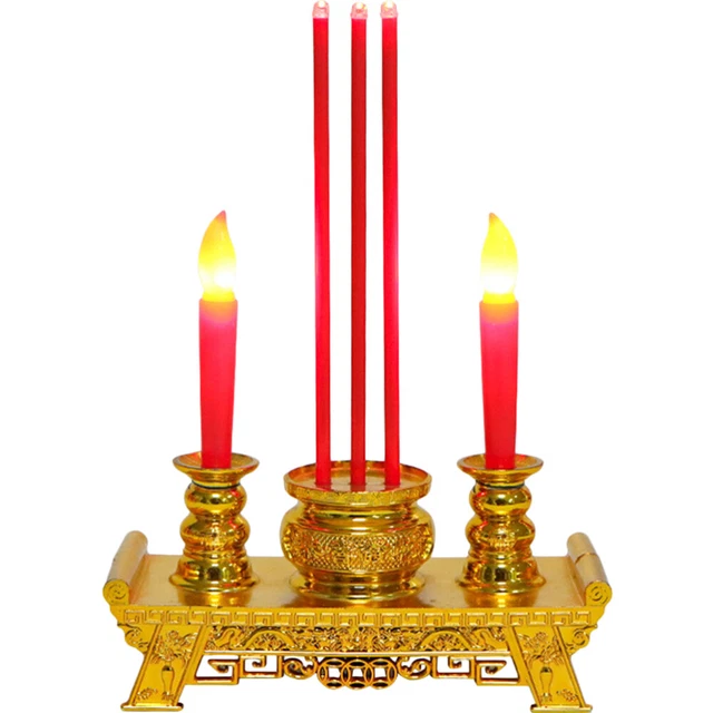 CANDLE LIGHT SPIRITUAL Decor Chinese Altar Lamp Electric Candle £13.69 ...