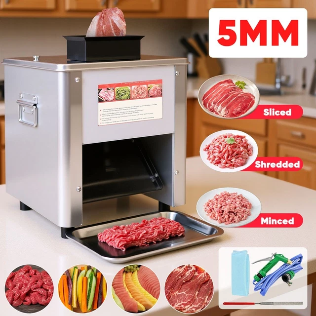 COMMERCIAL ELECTRIC MEAT Cutter Slicer Kitchen Flesh Shredding Cutting ...
